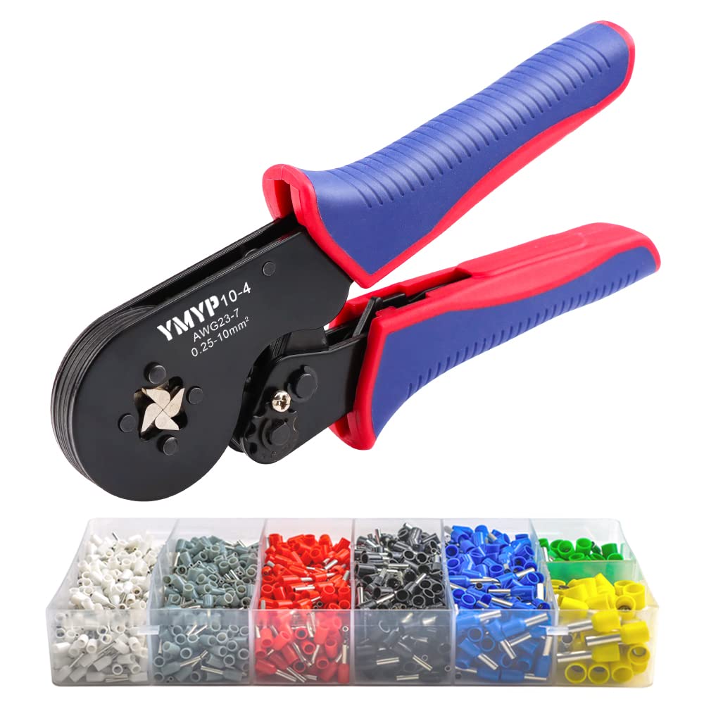 Ferrule Crimping Tool AWG 23-7 with 1900PCS Ferrules Kit, Square ...