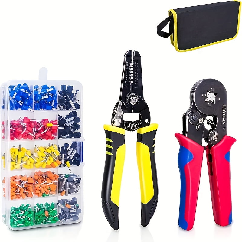 Ferrule Crimping Tool Kit with 860pcs Wire Connectors, Insulated VE ...