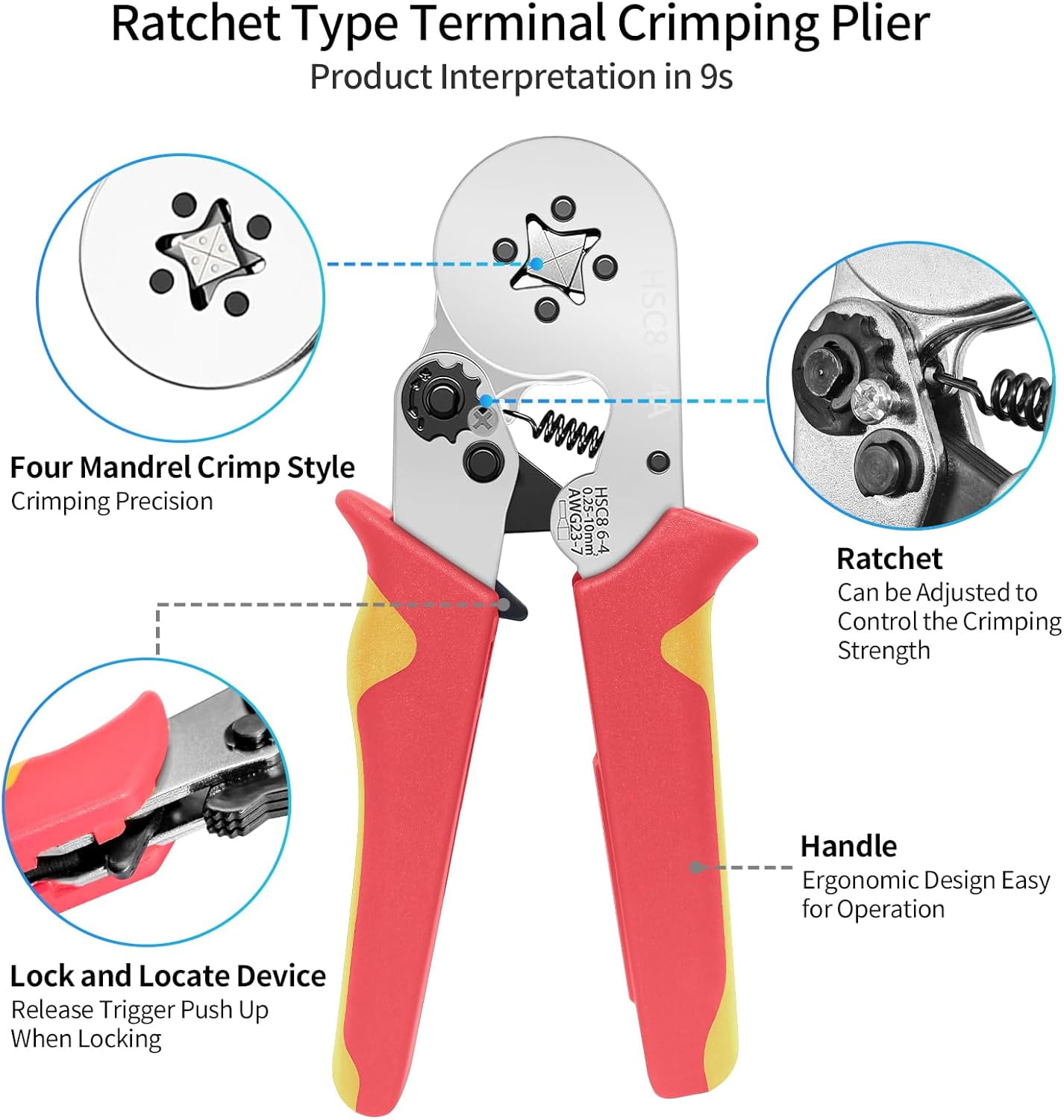 Ferrule Crimping Tool Kit, Ferrule Crimper Plier with 1200pcs Wire ...