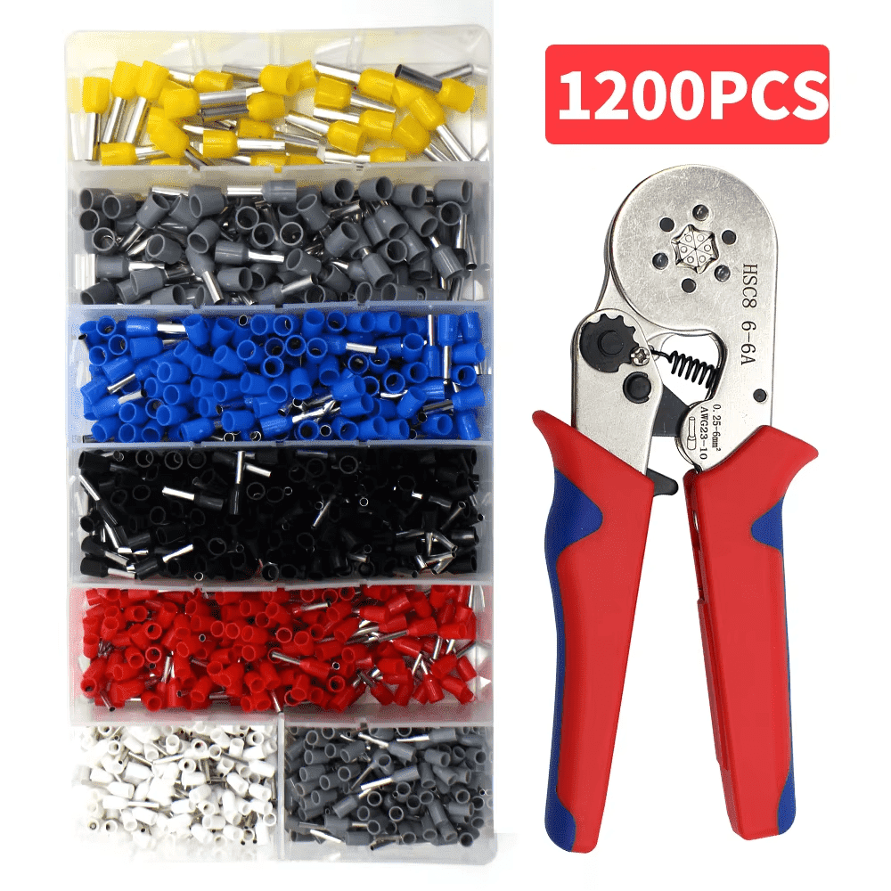Ferrule Crimping Tool Kit,Wire Ferrule Kit Crimper Connectors，6 corners ...