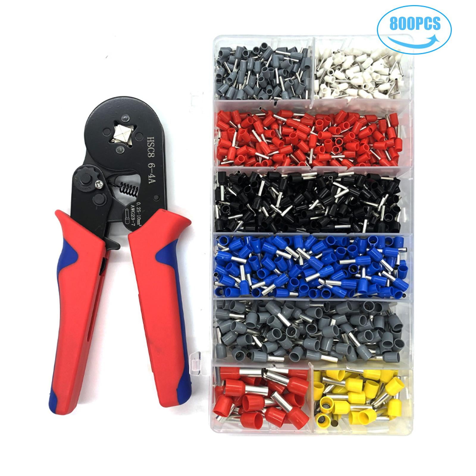 Ferrule Crimping Tool Kit Wire Terminals Crimping Tool +800 Pcs Wire ...