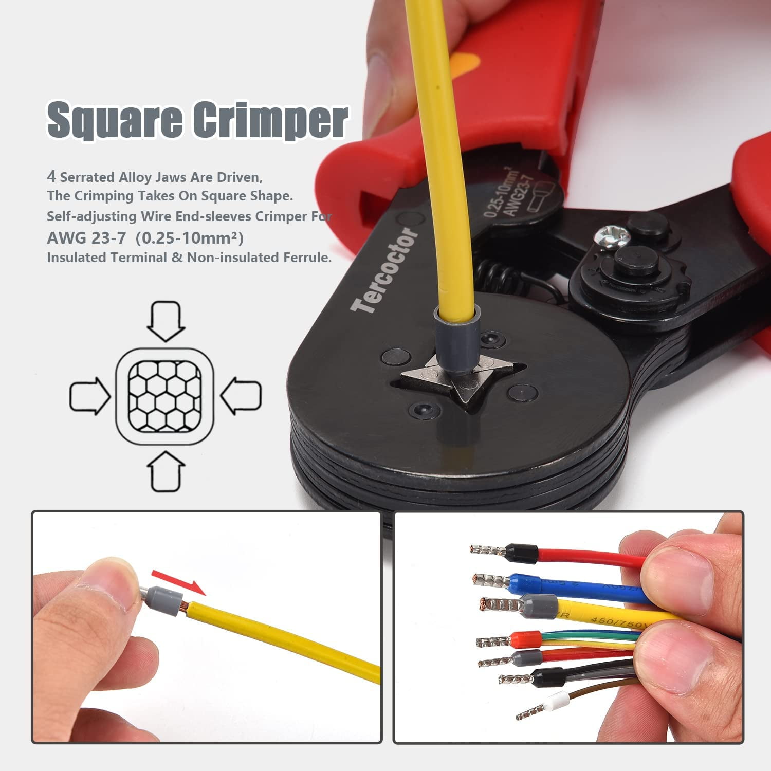 Ferrule Crimping Tool Kit with 1200PCS Wire Ferrules Kit Wire End ...