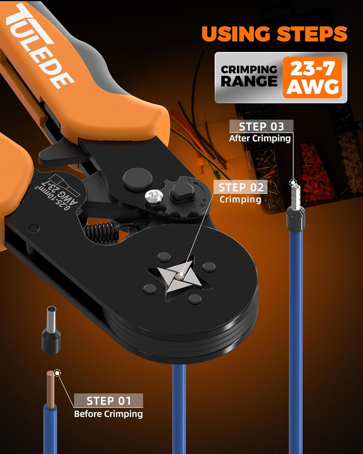 Ferrule Crimping Tool, Wire Ferrule Kit with 1200PCS Wire End Ferrules ...