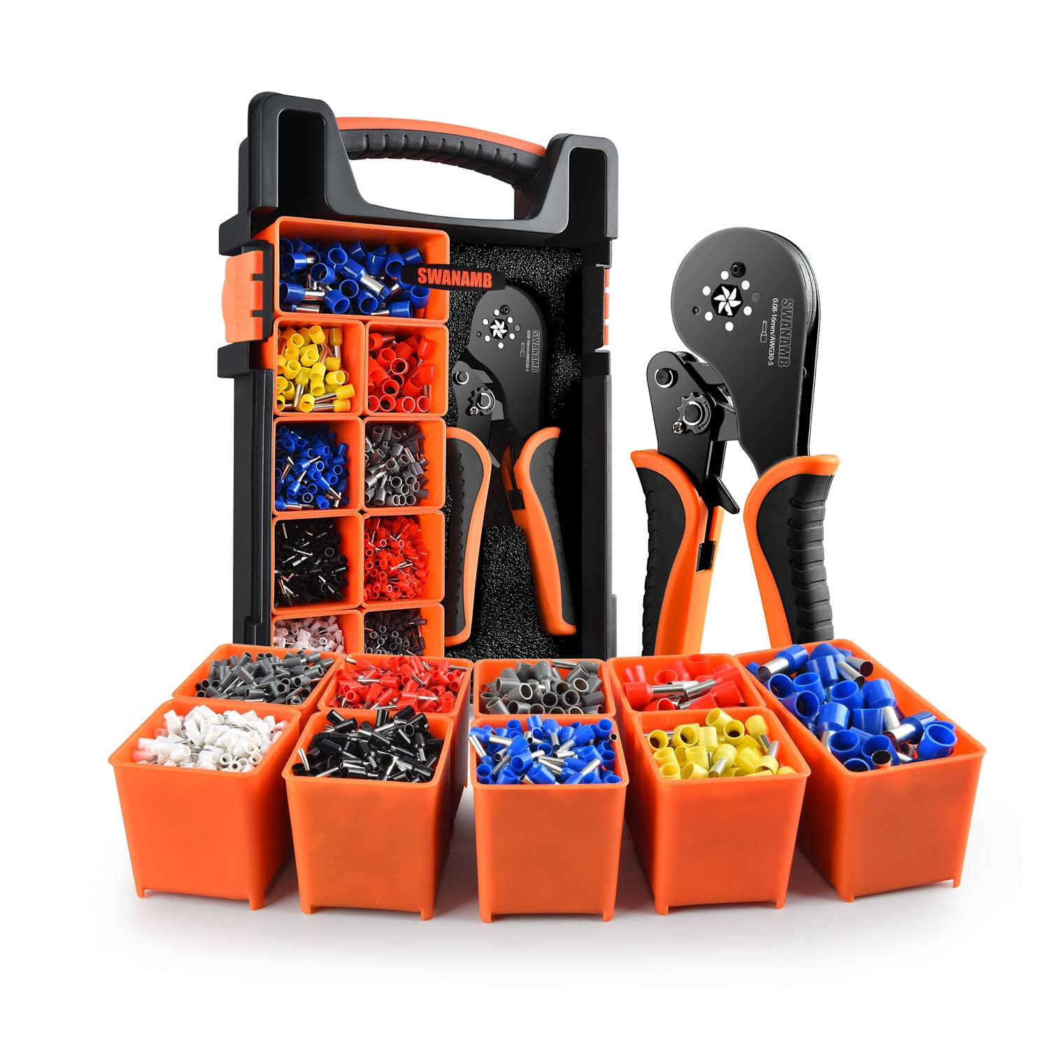 Ferrule Crimping Tool kit AWG30-5 Self-Adjusting Wire Ferrule Crimper ...