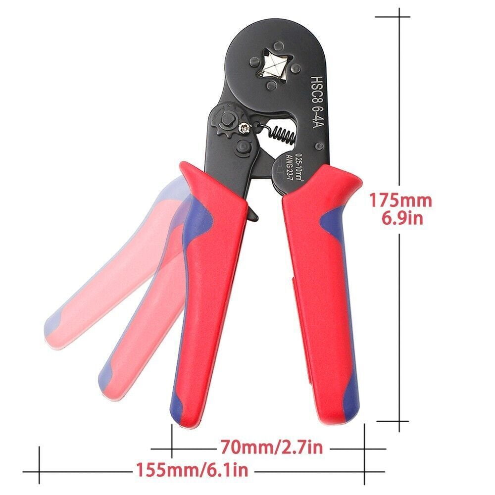 Ferrule Ratchet Crimper Plier Crimping Tool Cable Wire Electrical ...