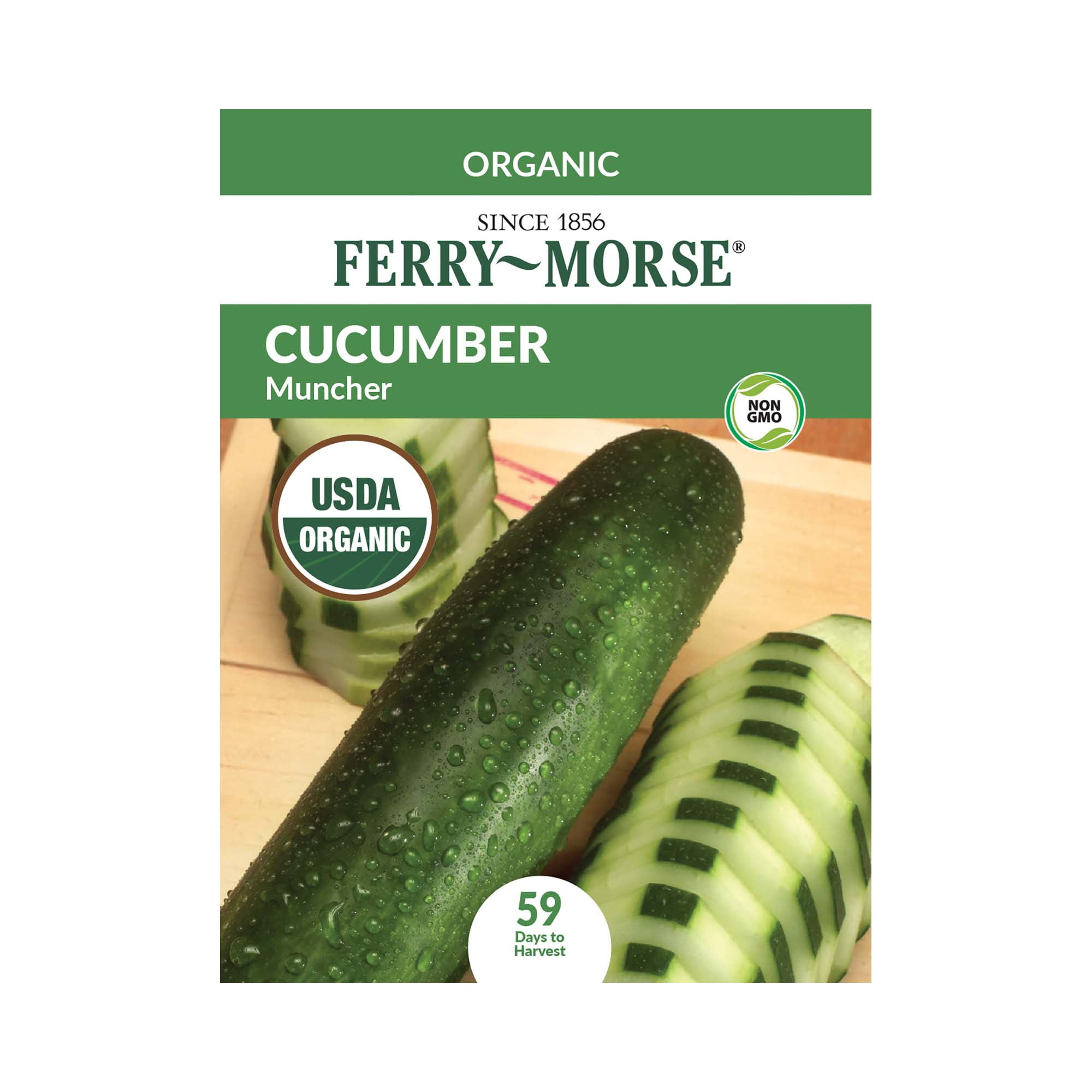 Ferry-Morse 575MG Organic Cucumber Muncher Annual Vegetable Seeds, Full ...
