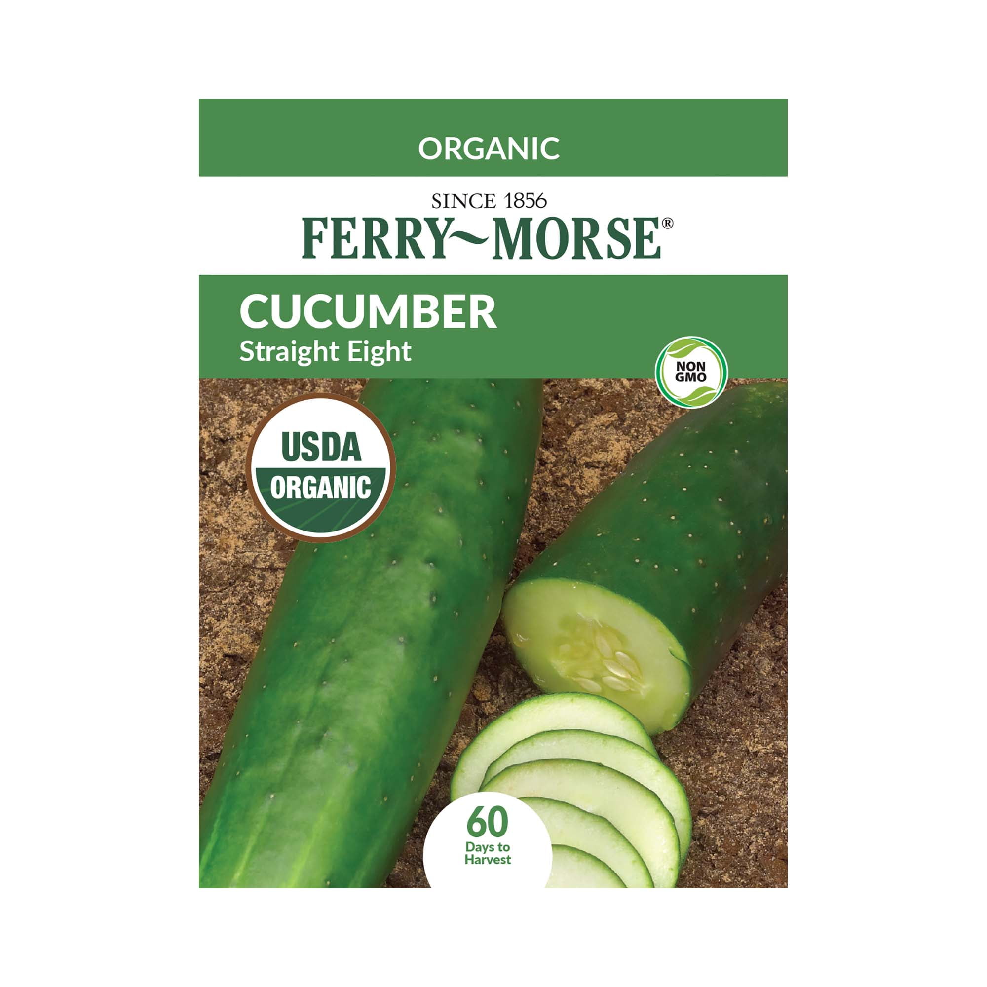 Ferry-Morse Organic 575MG Cucumber Straight Eight Annual Vegetable ...