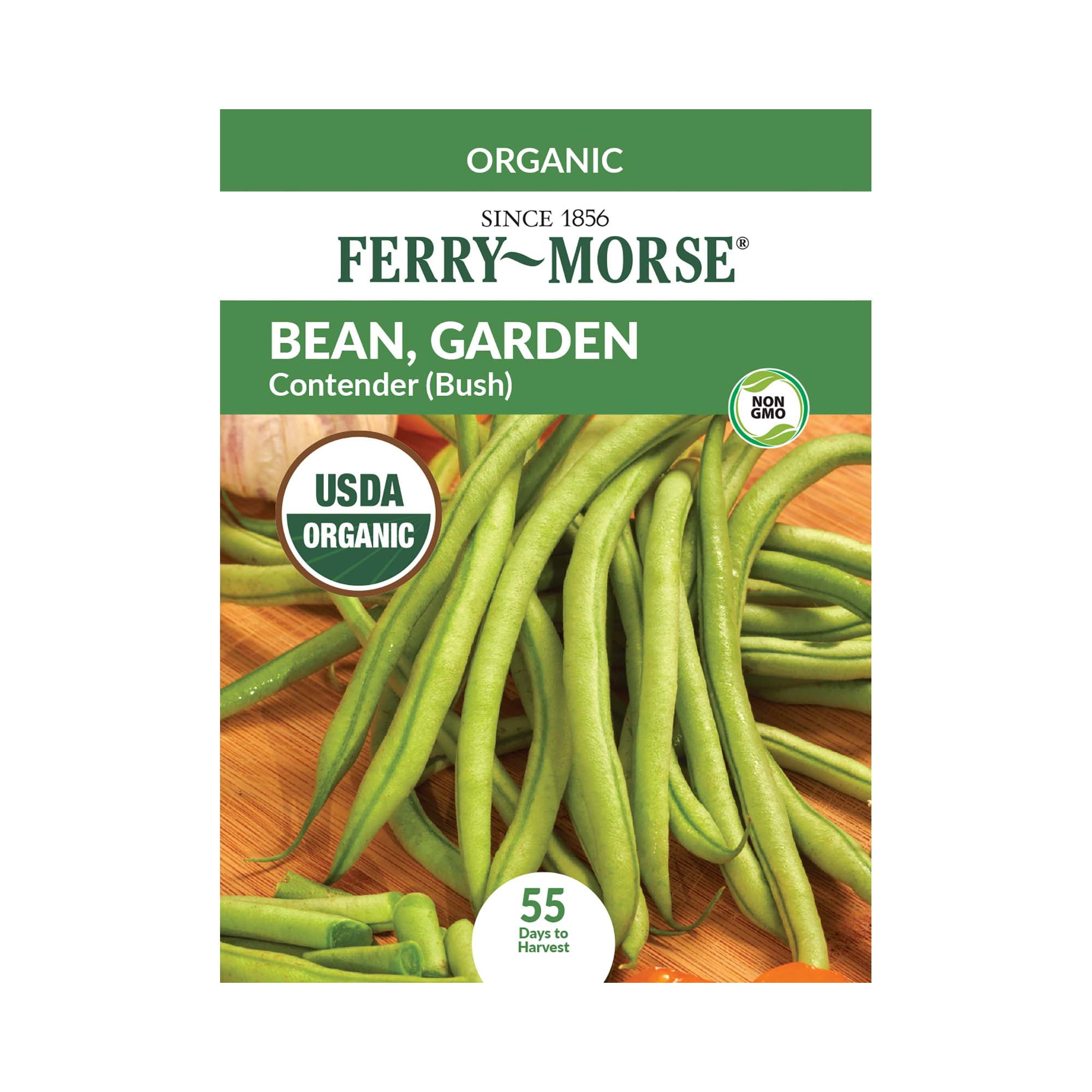 Ferry-Morse 6.5G Organic Bean Contender Annual Vegetable Seeds, Full ...