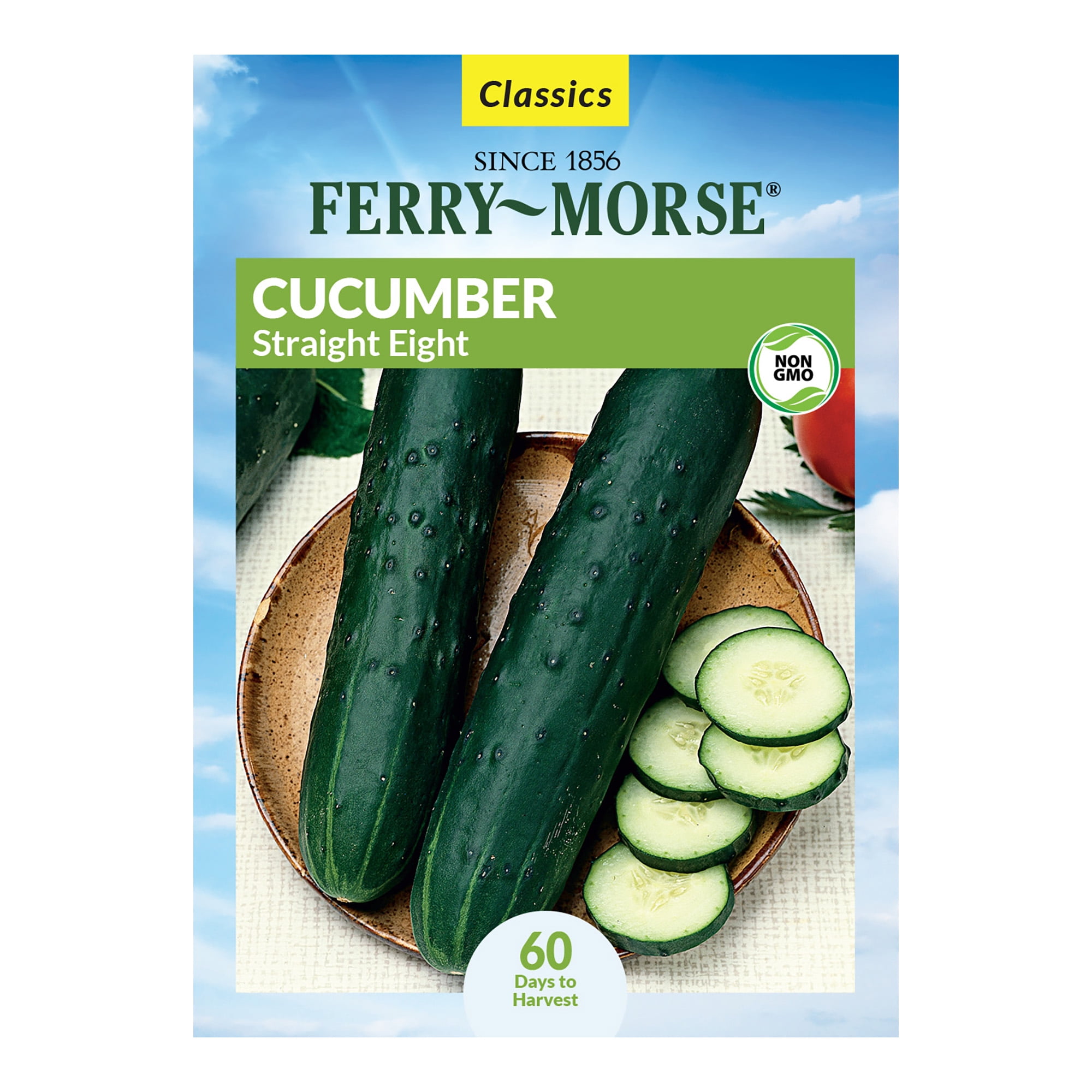 Ferry-Morse 820MG Cucumber Straight Eight Annual Vegetable Seeds, Full ...