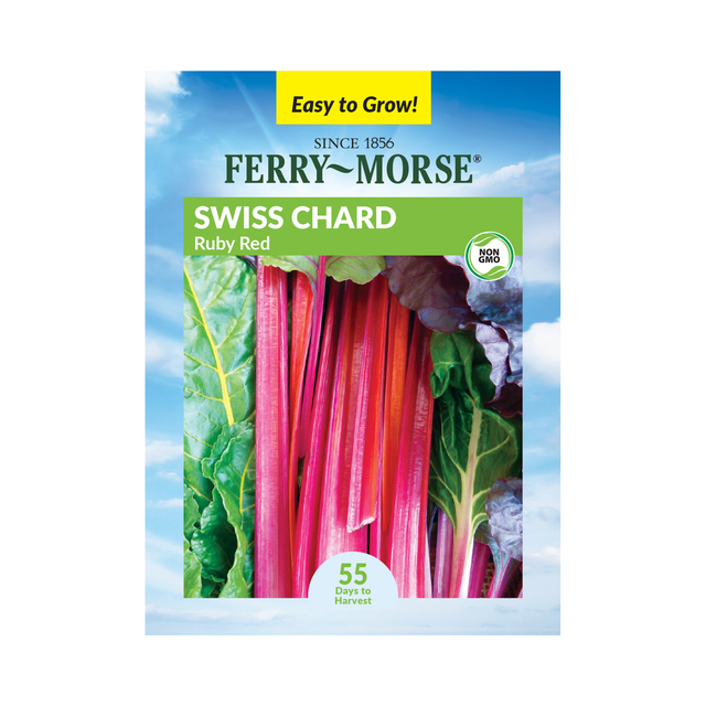 Ferry-Morse 850MG Swiss Chard Ruby Red Biennial Vegetable Seeds, Full ...