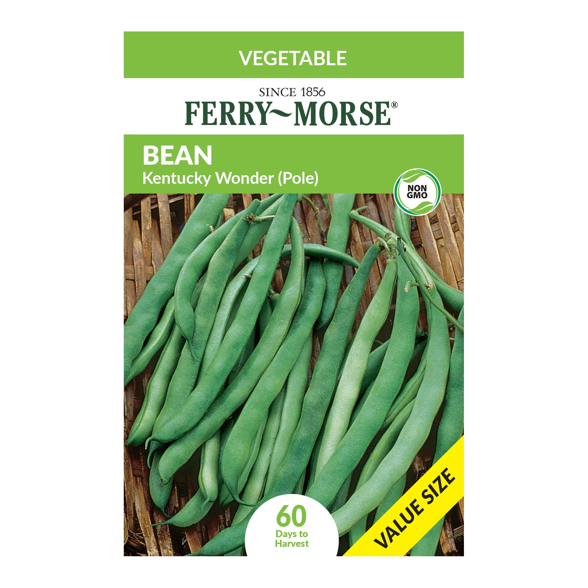 Ferry-Morse Economy 21G Bean Kentucky Wonder Annual Vegetable Seeds ...