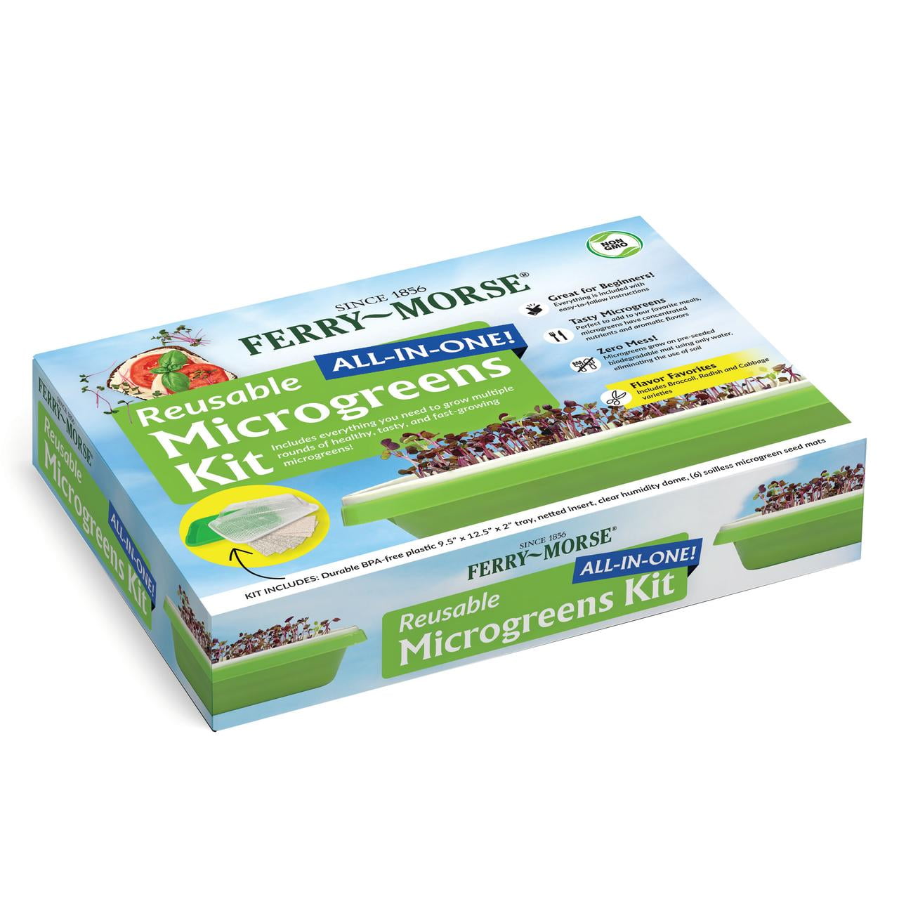 Ferry-Morse Microgreen All-in-One Reusable Kit, 13.25 x 10 x 2.8 in - Walmart.com