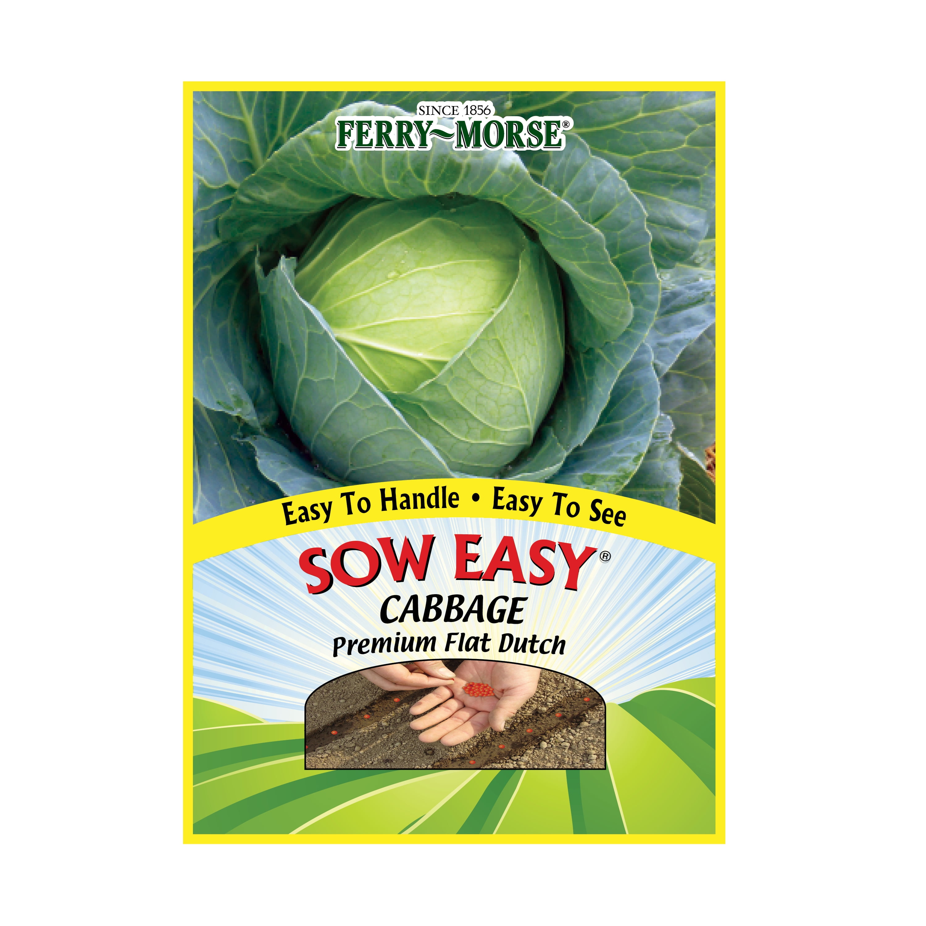 Ferry-Morse Sow Easy 1G Cabbage Premium Flat Dutch Annual Vegetable ...