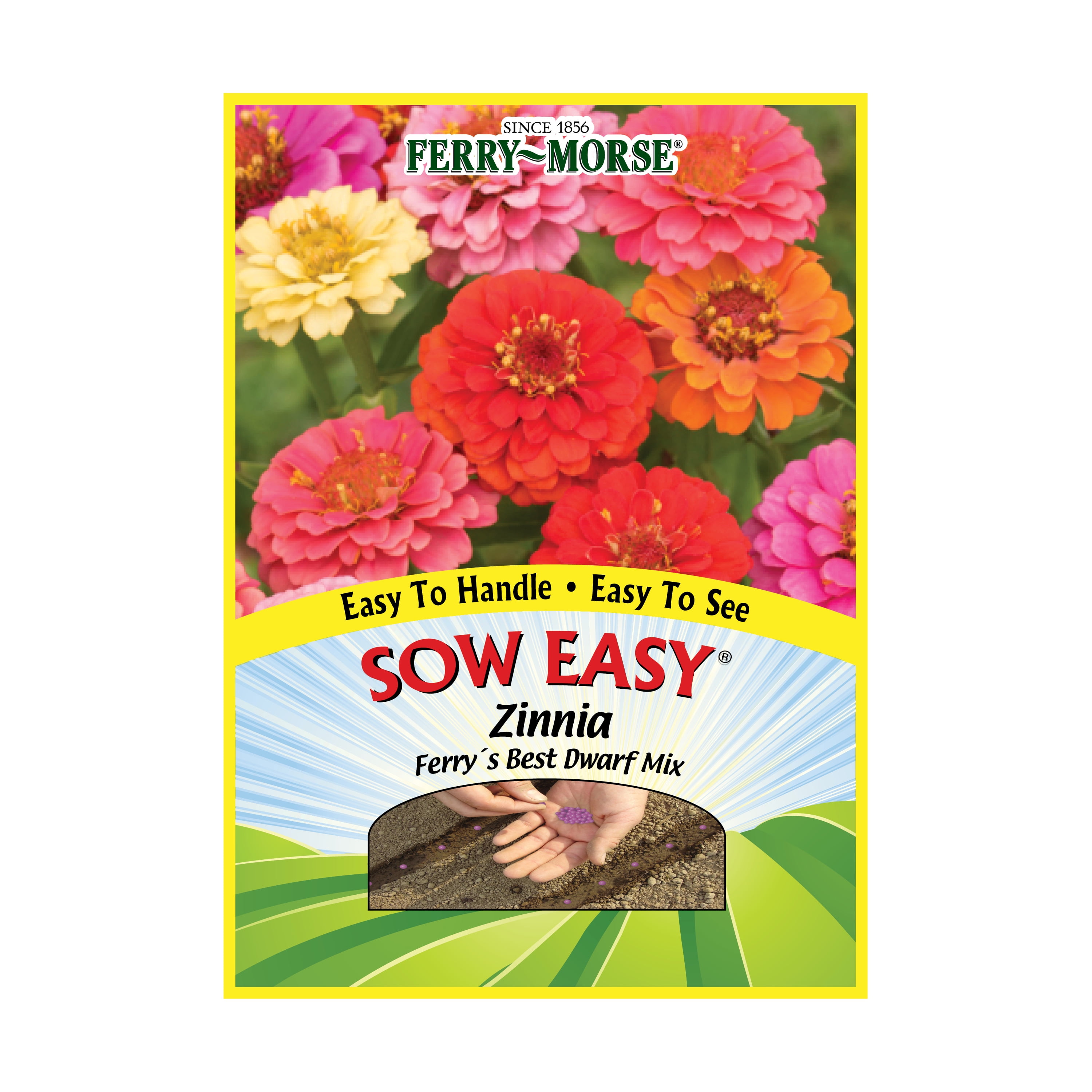 Ferry-Morse Sow Easy 1G Zinnia Ferry's Best Dwarf Mix Annual Flower ...