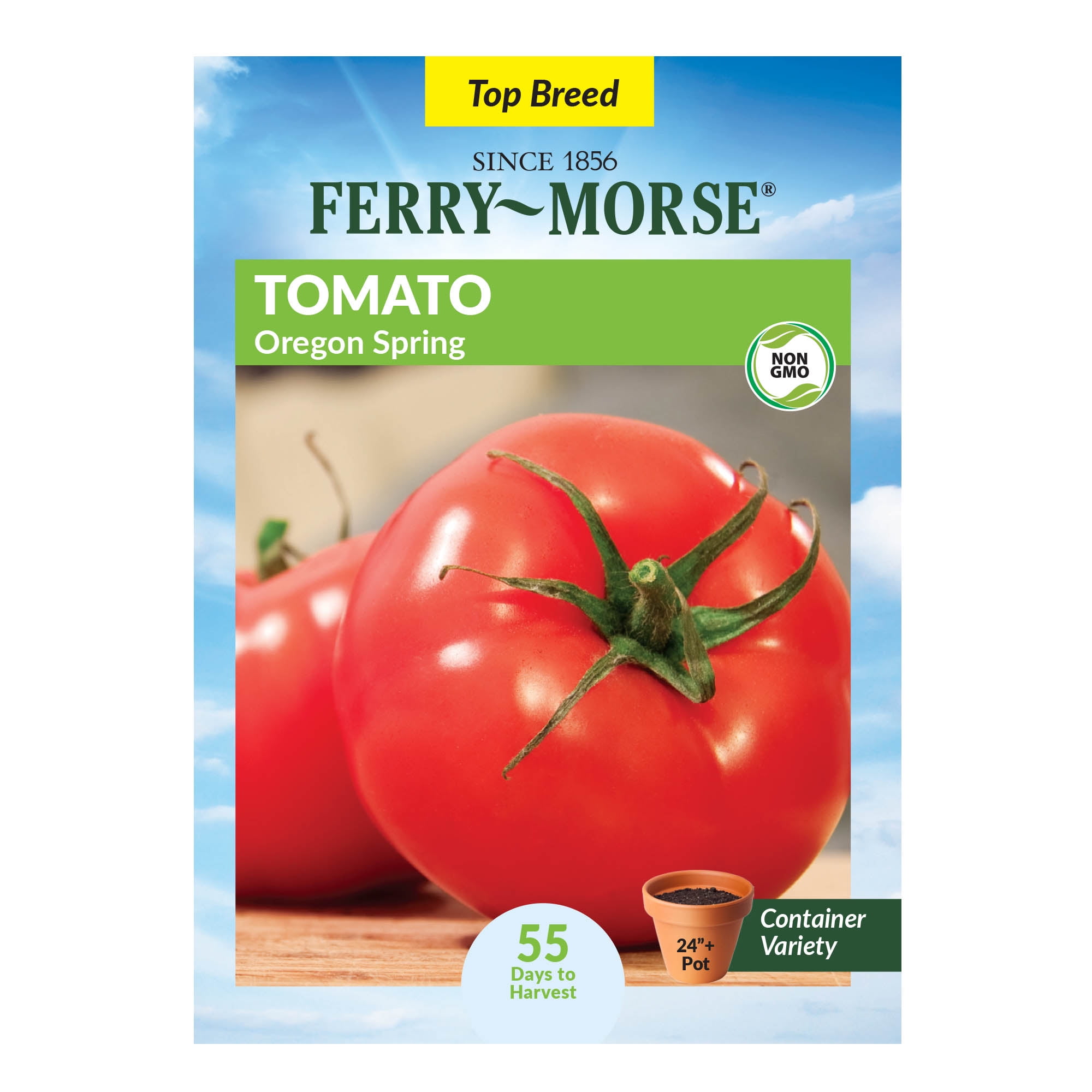 Ferry-Morse 150MG Tomato Oregon Spring Annual Vegetable Seeds, Full Sun ...