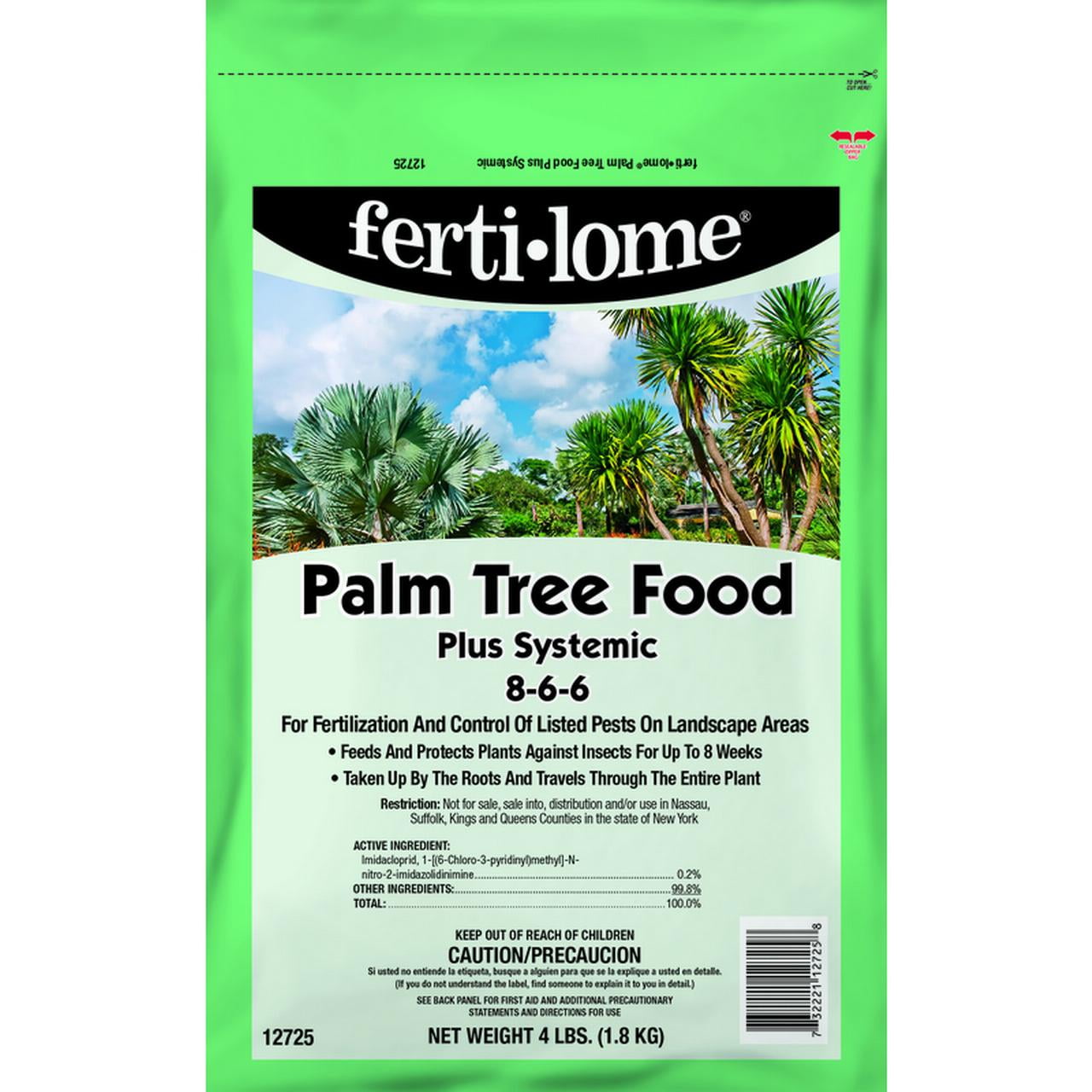 Ferti-lome PALM TREE FOOD PLUS SYSTEMIC 8-6-6 Granules Plant Food 4 lb ...