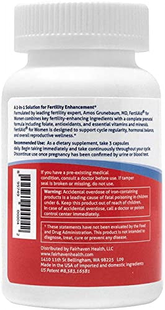 Fertilaid For Women Female Fertility Supplement Natural Fertility Vitamin With Vitex Support