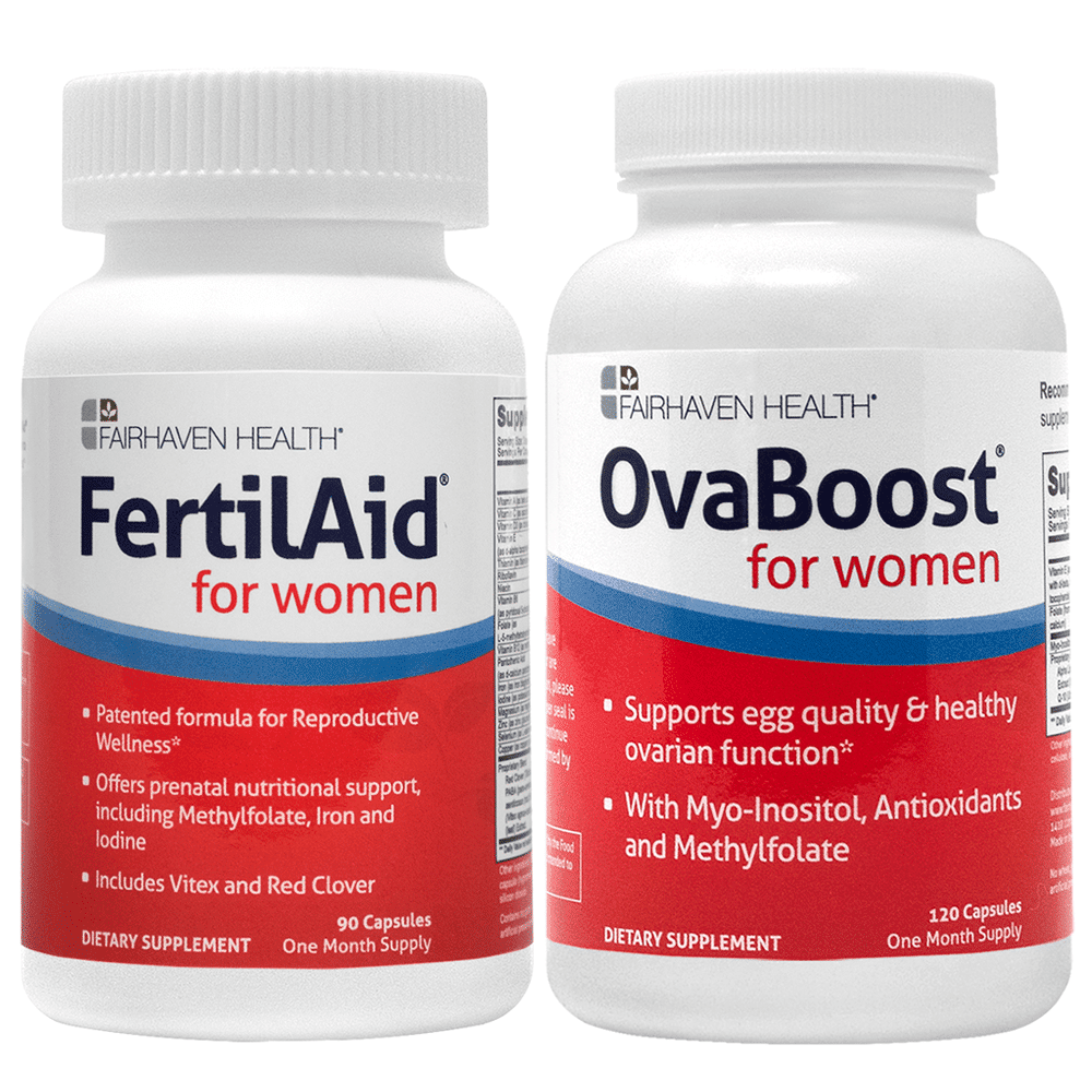FertilAid & Ovaboost Women's Health Support Pills - Female Blend for ...