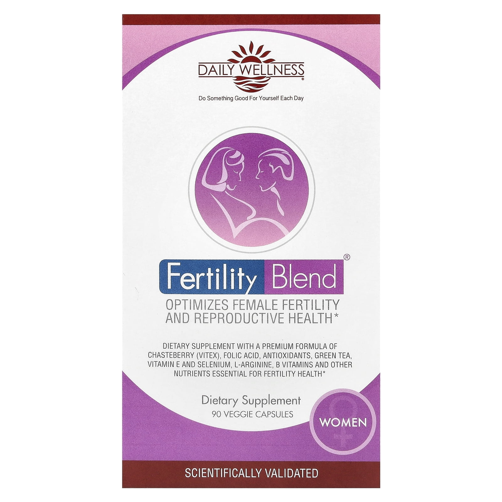 Daily Wellness Company Fertility Blend® for Women, 90 Veggie Capsules - Walmart Business Supplies
