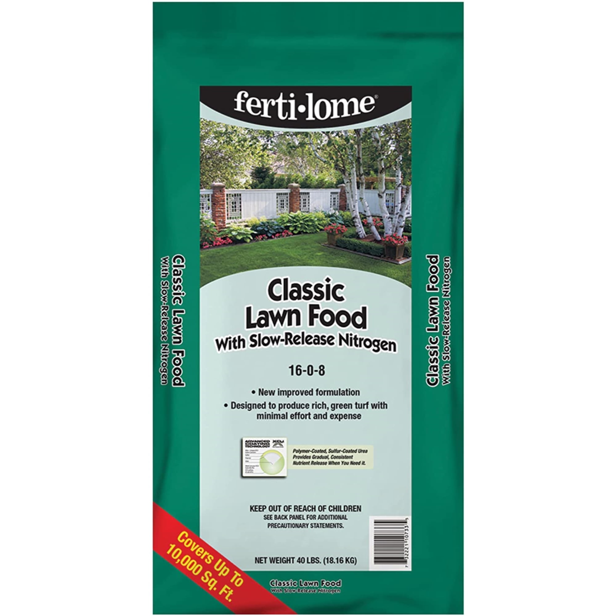 VPG Fertilome Classic Southern Lawn Fertilizer, Slow-Release Nitrogen ...