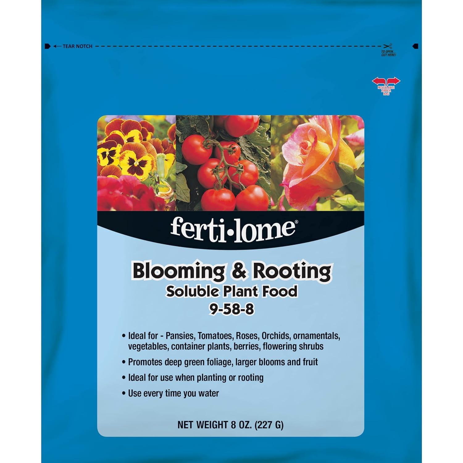 Fertilome (11778) Blooming & Rooting Soluble Plant Food 9-58-8 (8 oz ...