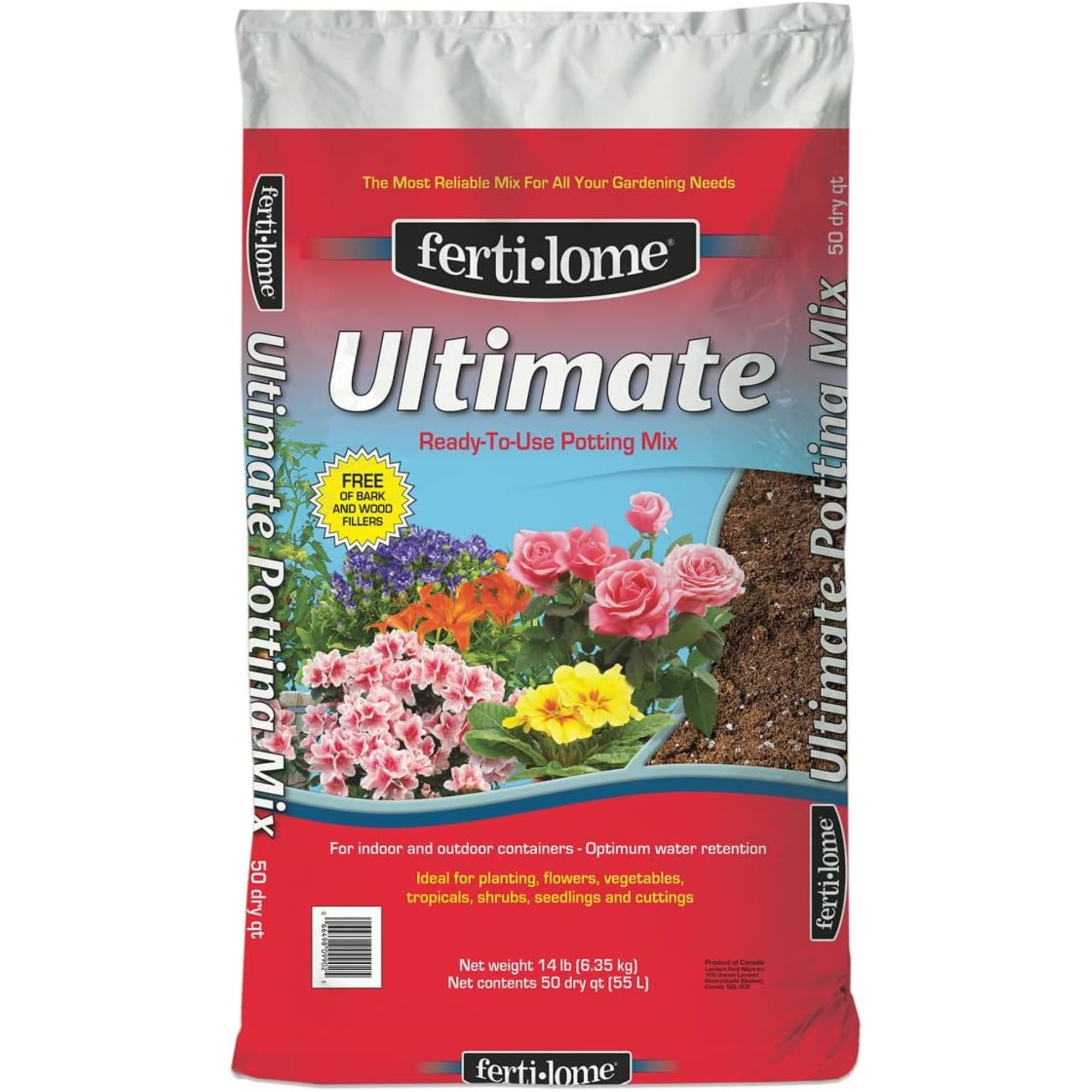 Fertilome Premium Soil Ultimate Potting Mix, 50qt Ready-To-Use for ...