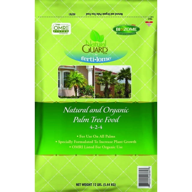 Fertilome Natural Guard Organic Palm Tree Fertilizer Food 4-2-4, 12lbs ...