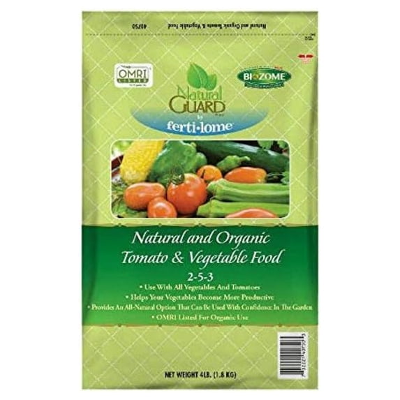 Fertilome Natural Guard Organic Tomato and Vegetable Food 2-5-3, 12lbs ...