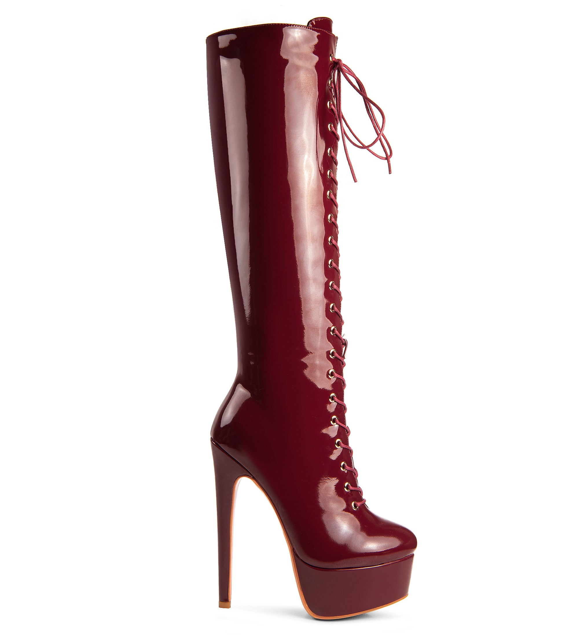 Ferwind Women's High Fashion Ultra High Stiletto Heels Platform Lace Up ...