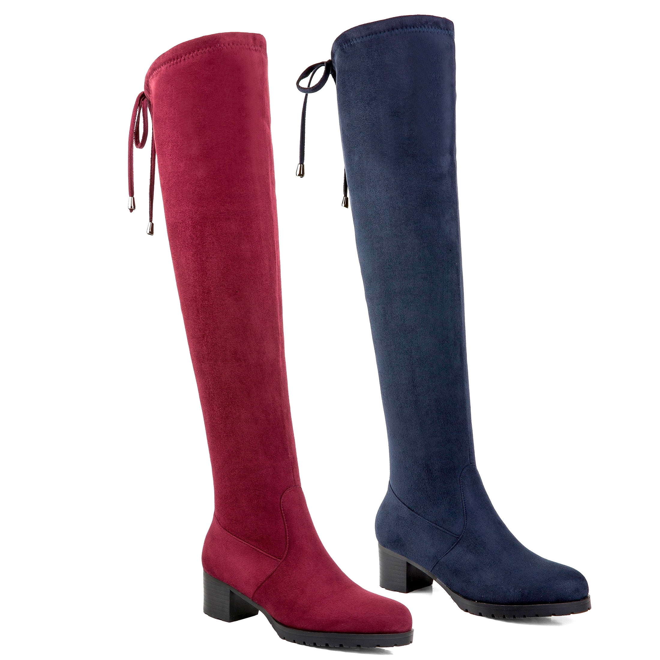 Ferwind Women's Ultra-Tall Over-the-Knee Boots Suede Accent Female ...