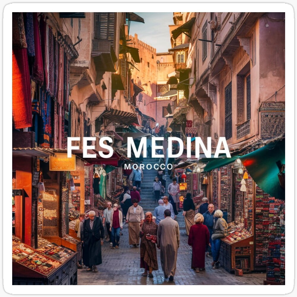 Fes,Morocco Sticker Phone Decal Water Bottle Stickers Car Decals ...