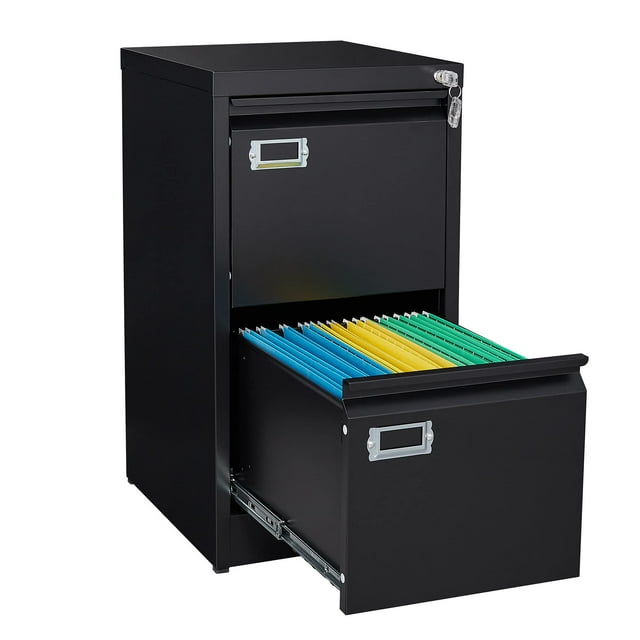 Fesbos 2 Drawer File Cabinet with Lock, Filing Cabinets for Home Office ...