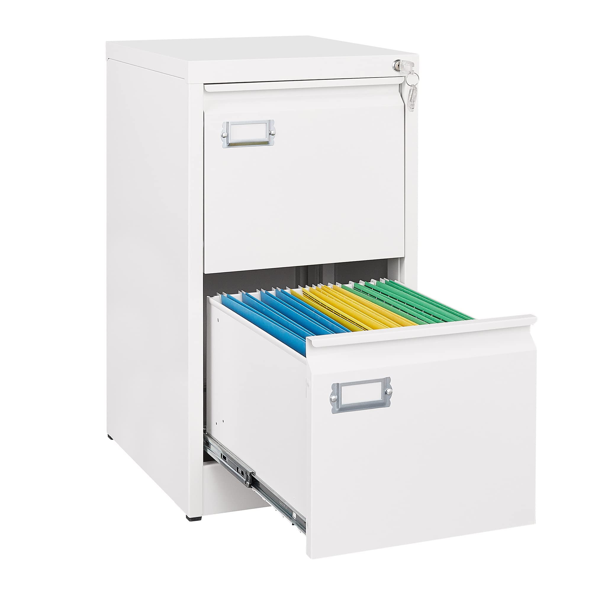 Fesbos 2 Drawer File Cabinet with Lock, Metal Filing Cabinets for Home ...