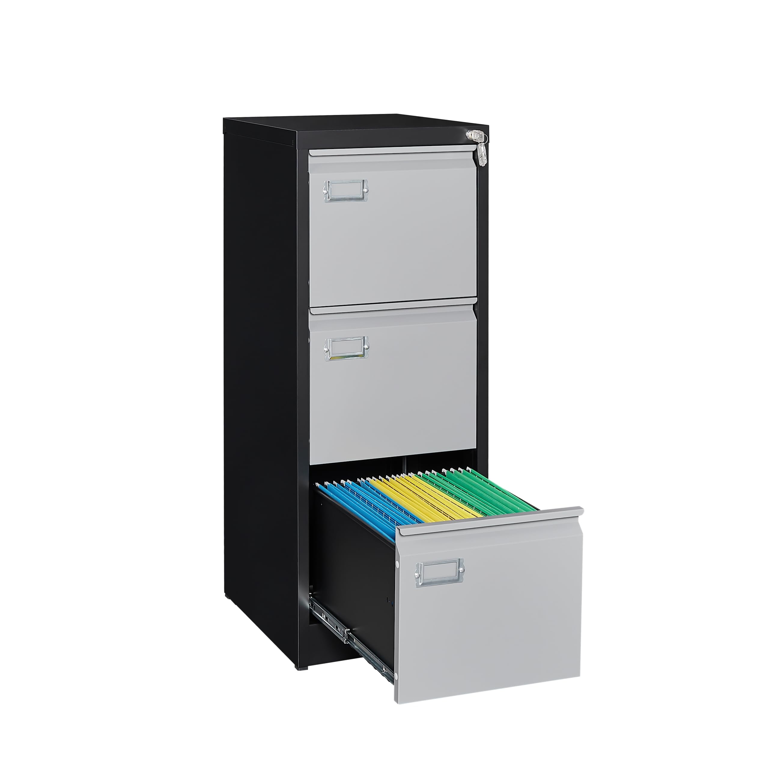 Fesbos 3 Drawers Vertical File Cabinets - 17.8" Deep Lockable Filing ...