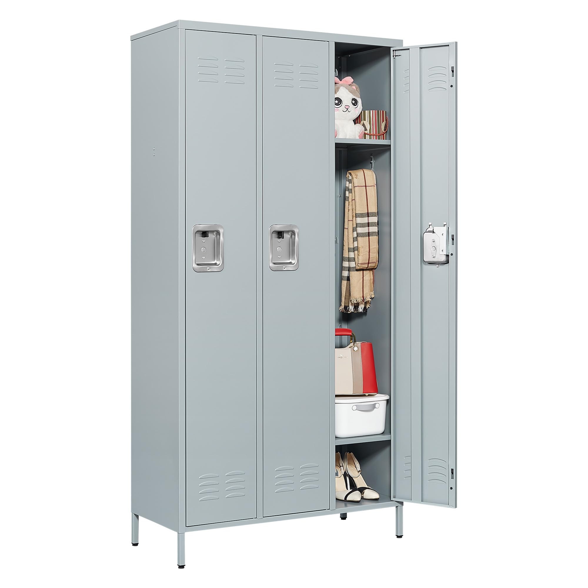 Tennsco Double Tier Locker, Triple Stack, 36"W x 18"D x 72"H - Walmart.com