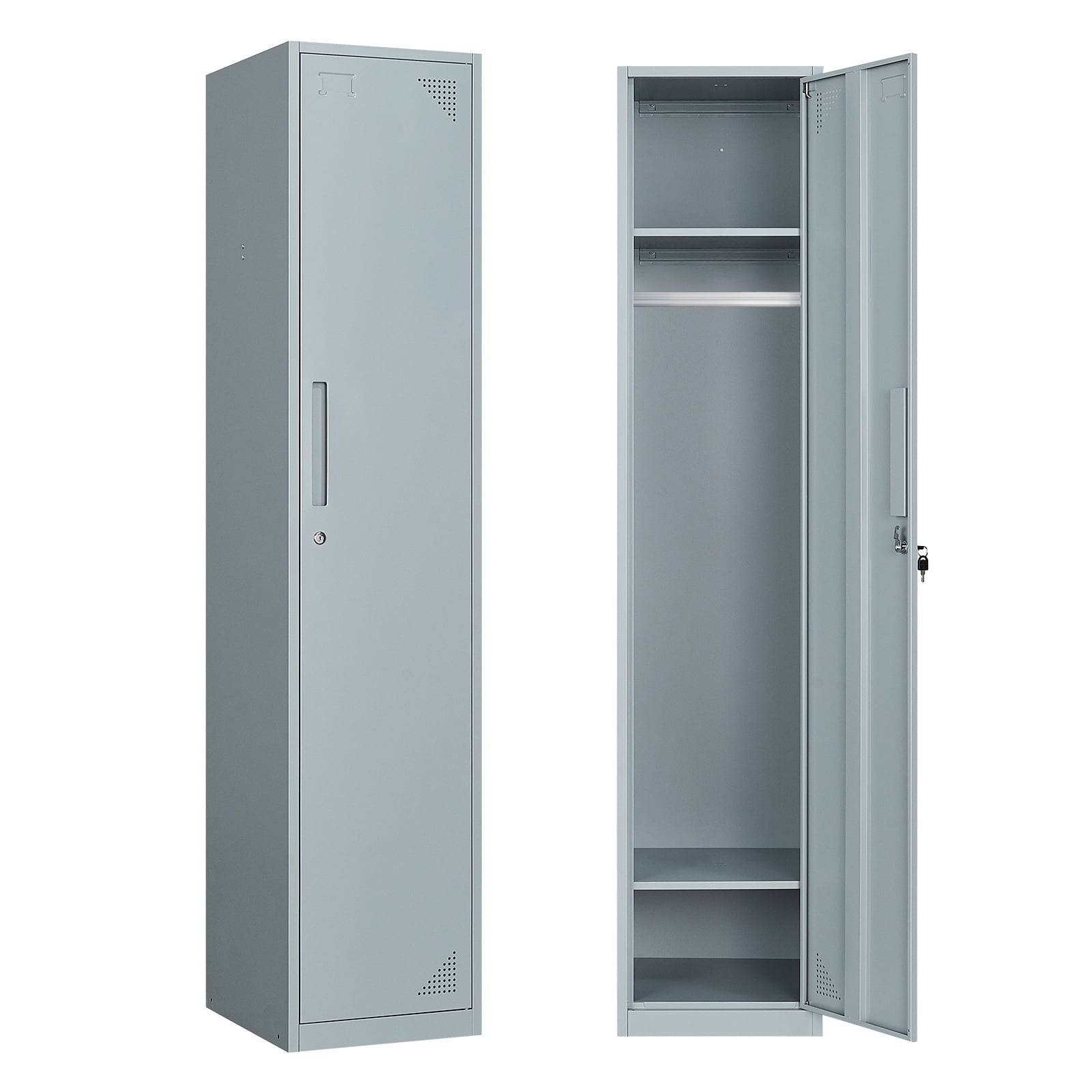 Fesbos Metal Locker with Lockable Door, Steel Storage Cabinet for ...