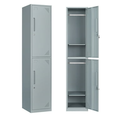 Metal Storage Locker, 72" Tall Locker with Doors & Pothook, Employees ...