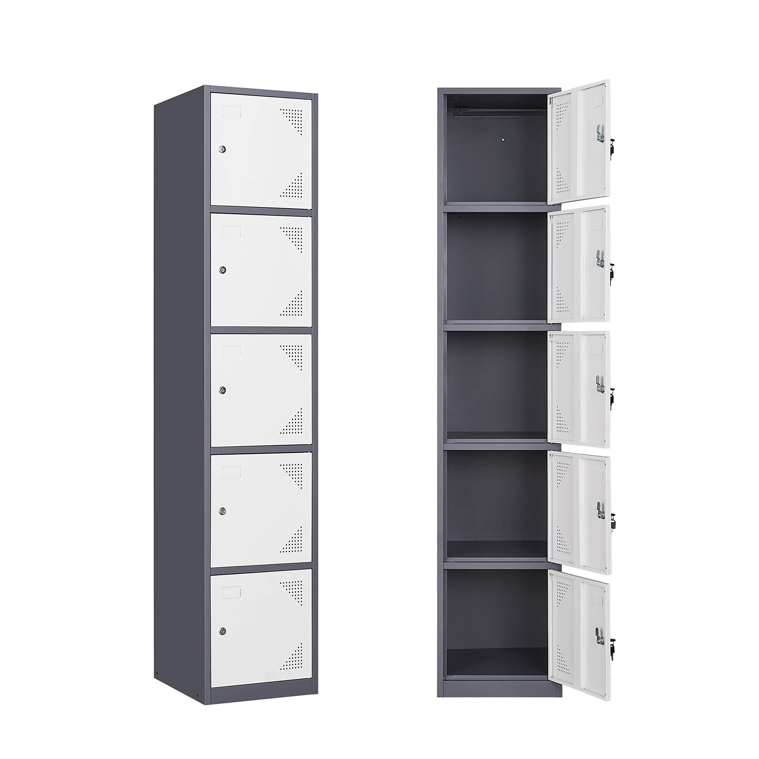 "Fesbos Tall Metal Locker for Dorm, Sports, Gym, School, Office, 71 ...