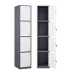 Fesbos Staff Dorm Style Lockable Metal Locker, 4-Door Storage Cabinet ...