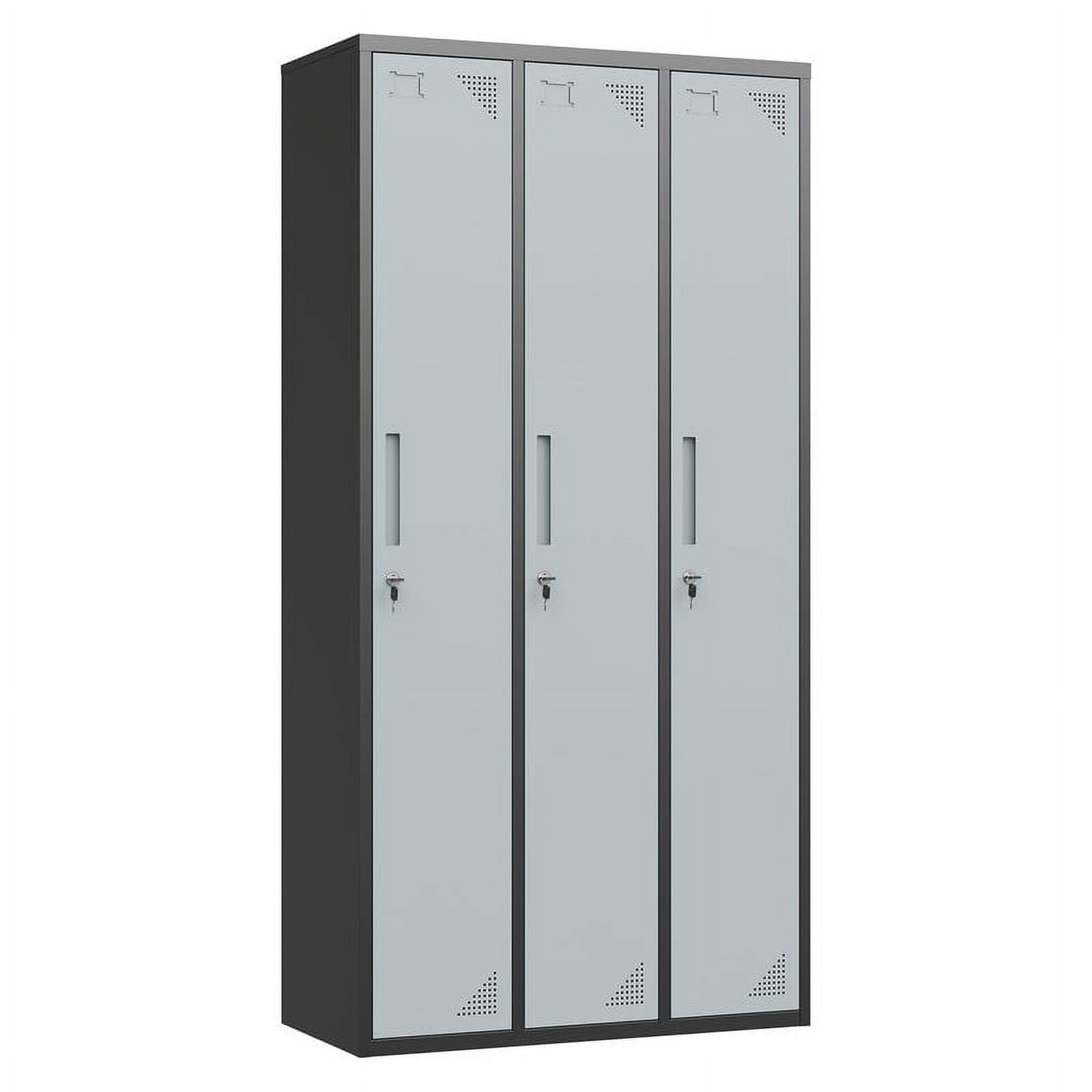 Fesbos Metal Lockers for Employees，71" Employees Storage Cabinet with ...