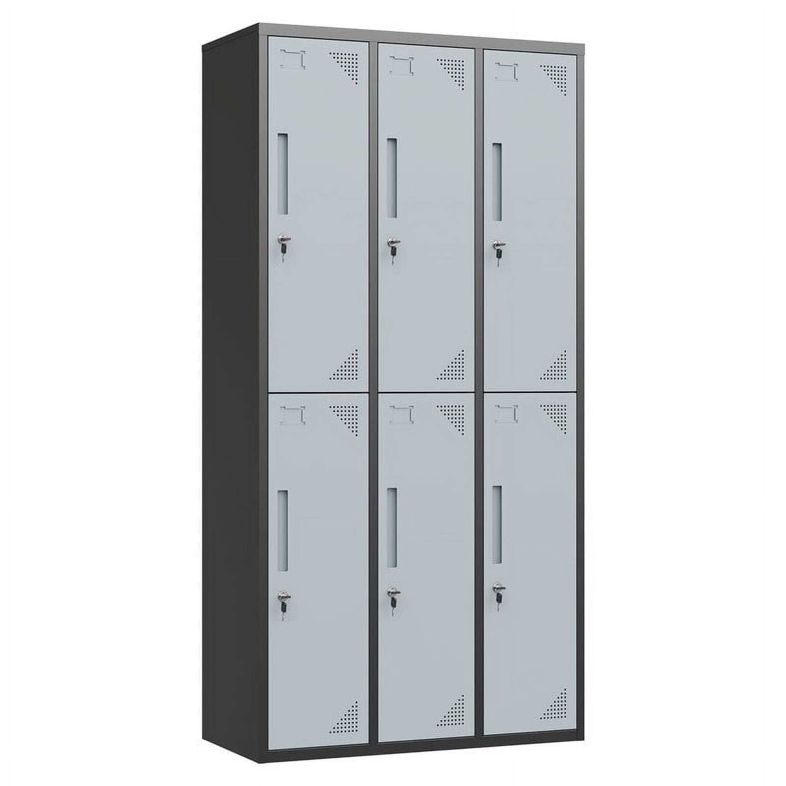 Fesbos Metal Lockers for Employees，71" Employees Storage Cabinet with ...