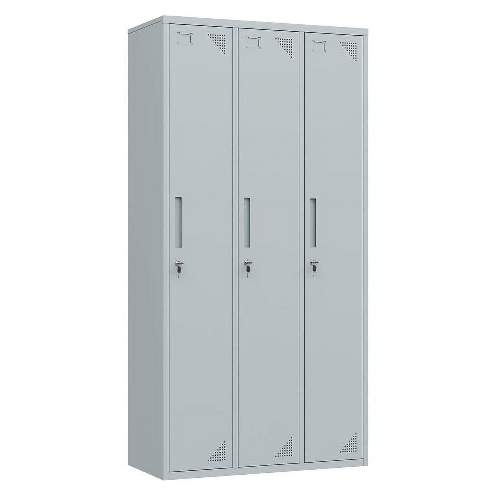 Fesbos Metal Lockers for Employees，71" Employees Storage Cabinet with ...