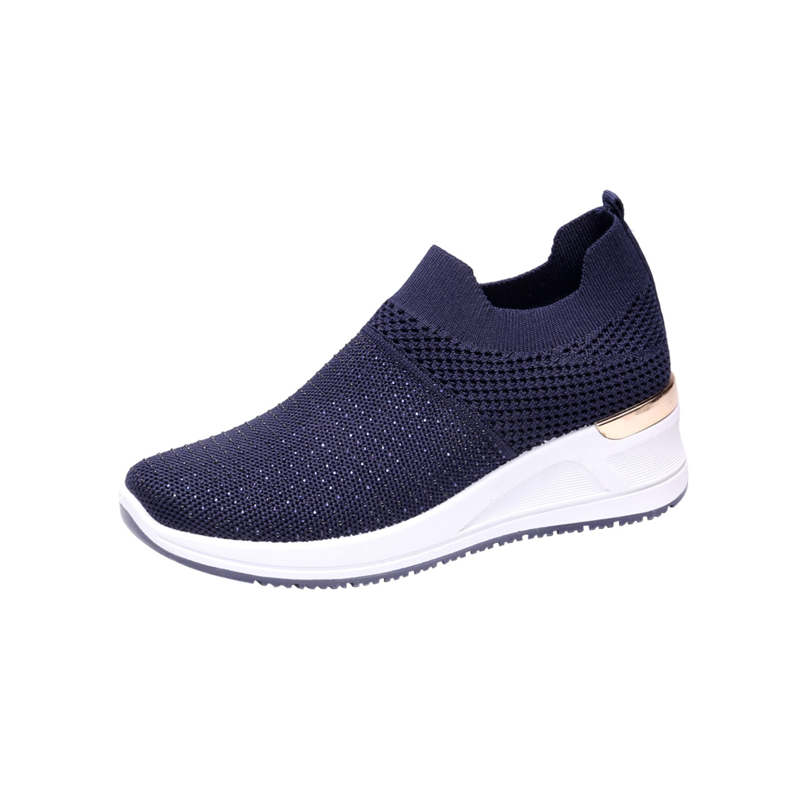 Fesfesfes All-Season Teen Girls Shoes Loose Comfy Knitted Shoes Anti ...