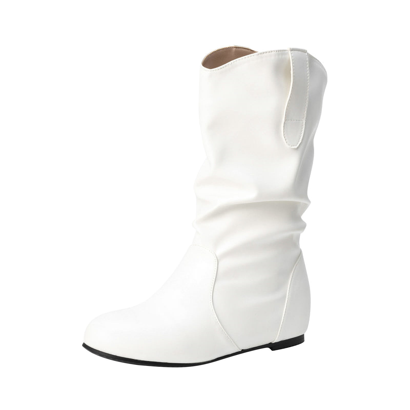 Fesfesfes Boots for Teen Girls Winter Elevated Wedge Heel Boots Mid ...