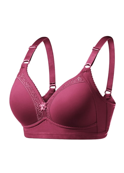Women's Plus Size Full Coverage Strapless Bandeau Bra with Removable ...