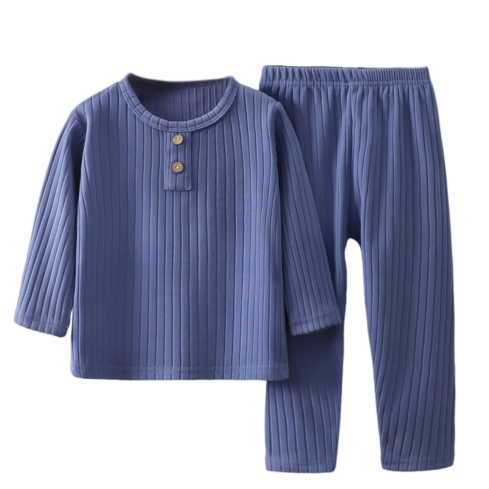 Fesfesfes Childrens Long Sleeve Shirt and Pants Set Kids Home Wear 2 ...
