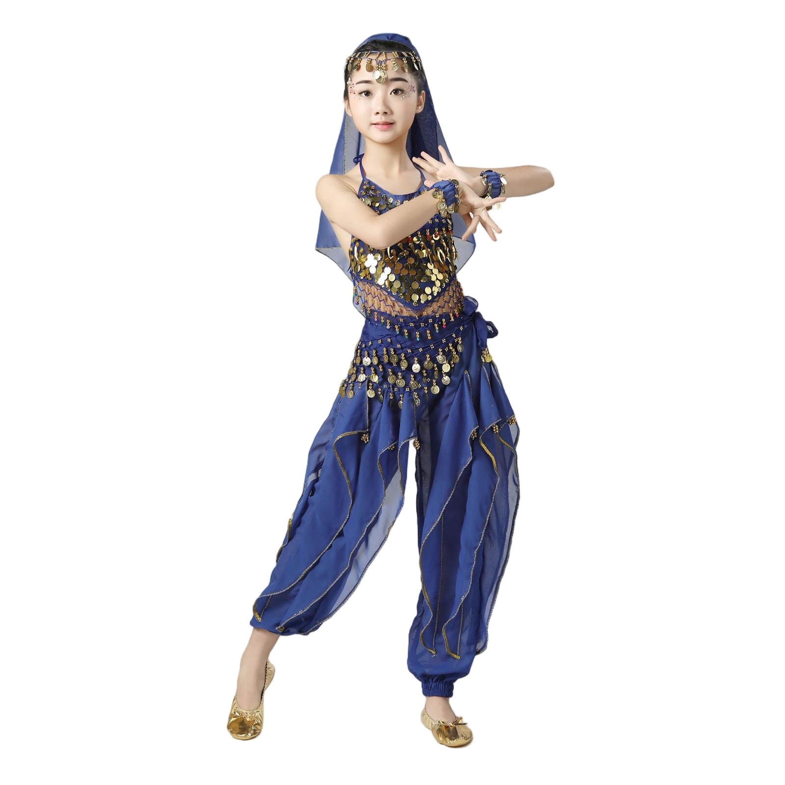 Fesfesfes Childrens Sleeveless Dance Clothes Set Girls Dance Outfit ...