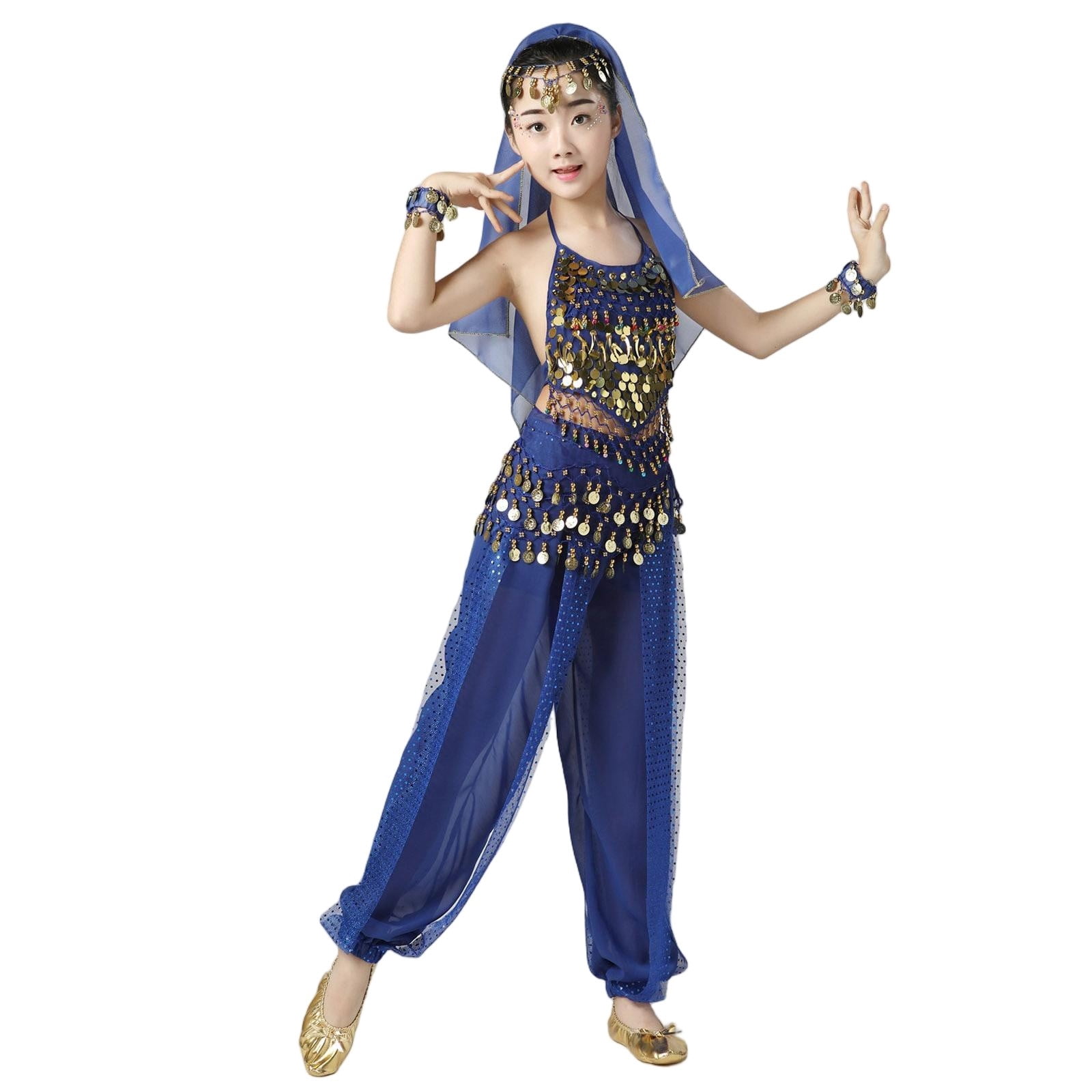 Fesfesfes Childrens Sleeveless Dance Clothes Set Girls Dance Outfit ...