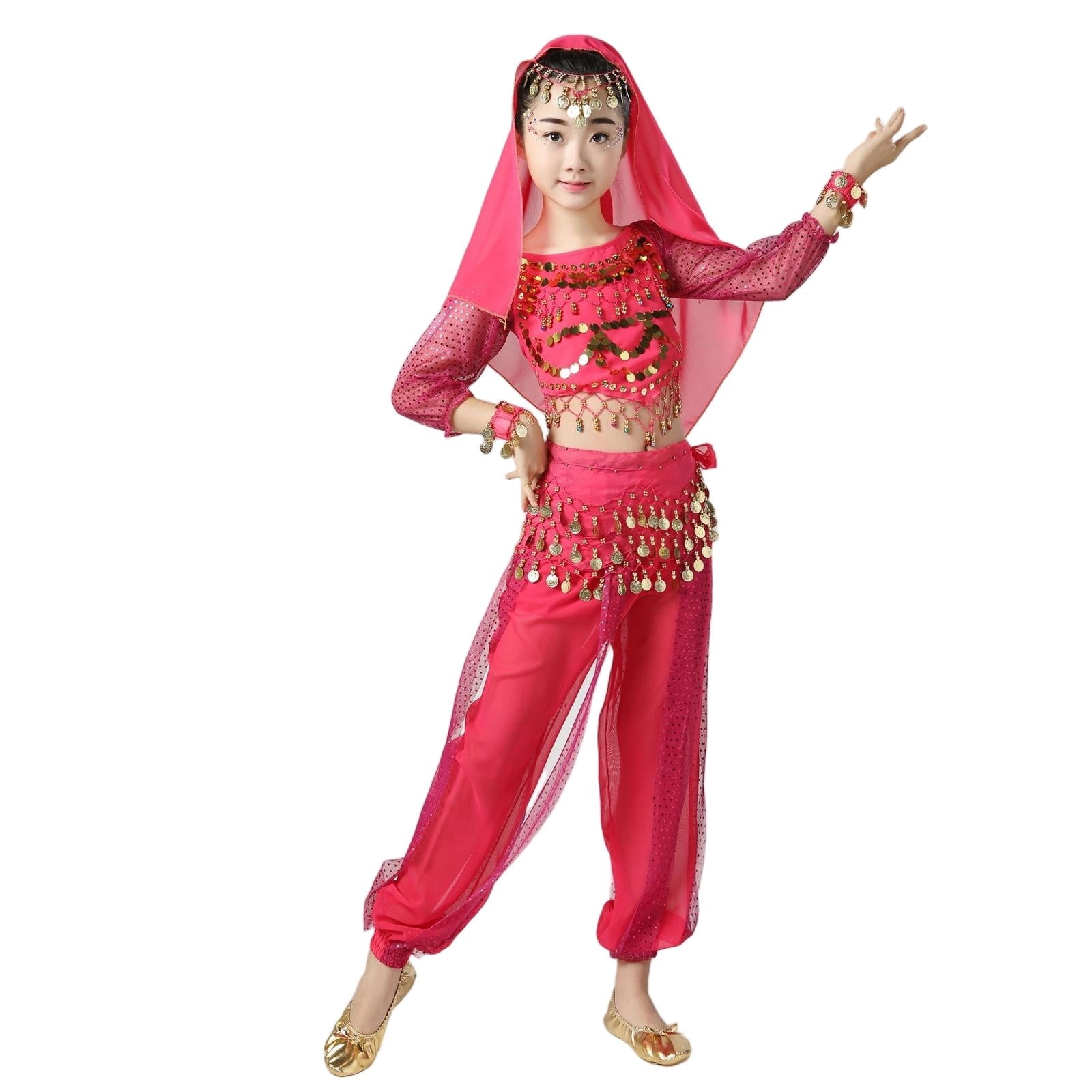 Fesfesfes Childrens Sleeveless Dance Clothes Set Girls Dance Outfit ...