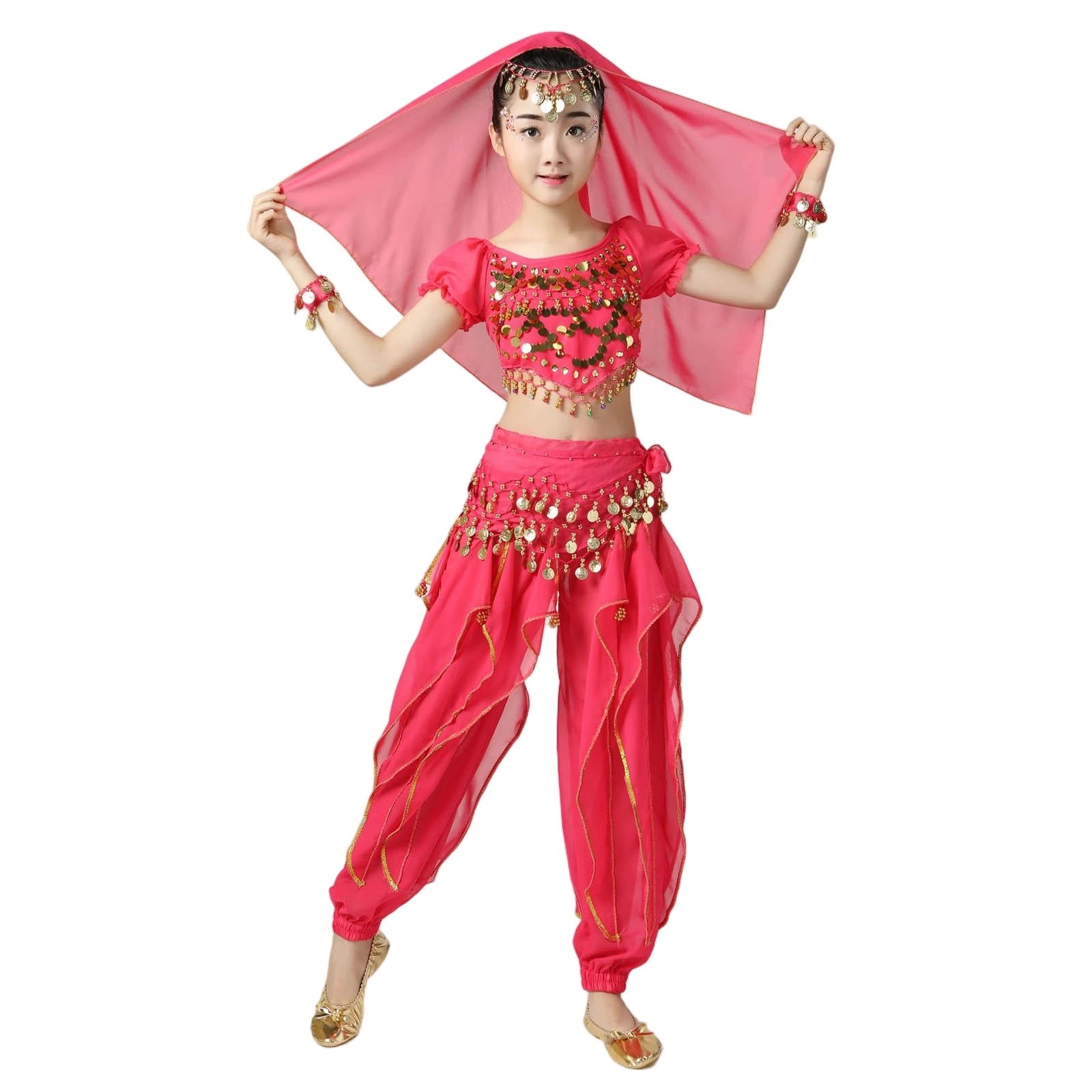 Fesfesfes Childrens Sleeveless Dance Clothes Set Girls Dance Outfit ...